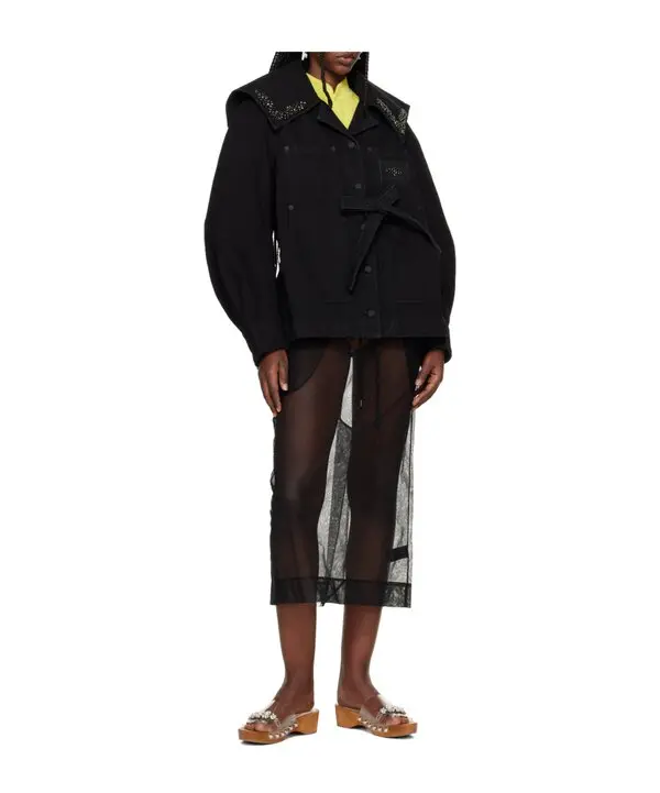 Simone Rocha Bow-tie Denim Jacket