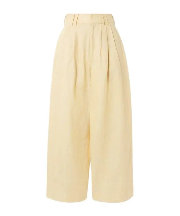 Posse Casual Pants With Belt Loops - Light Yellow