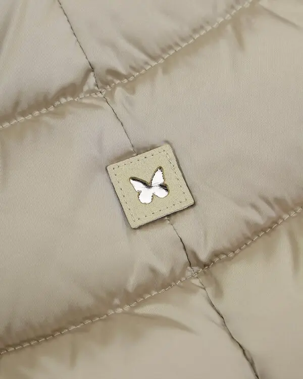 Max Mara Hooded Quilted Down Jacket - Nude