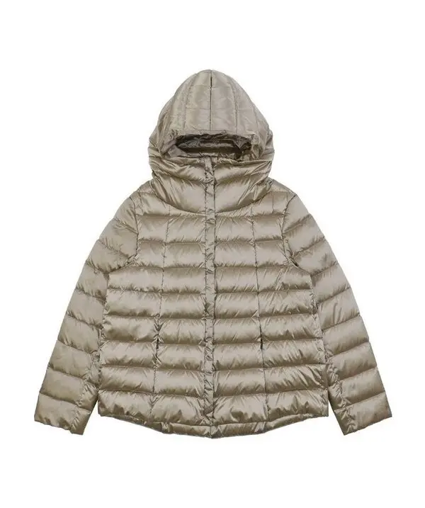Max Mara Hooded Quilted Down Jacket - Nude