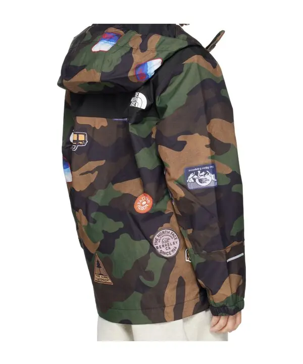 The North Face Antora Camouflage Jacket With Graphic Patches