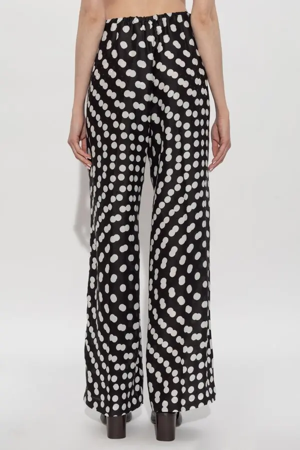 Dries Van Noten Printed Drawstring Trousers