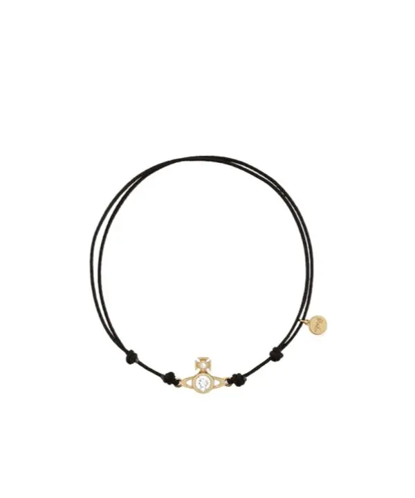 VIVIENNE WESTWOOD Battersea Cord Bracelet - Gold/white