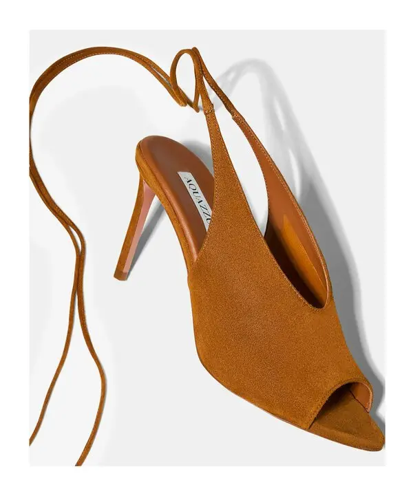AQUAZZURA Lace-up Peep-toe High Heel Sandals