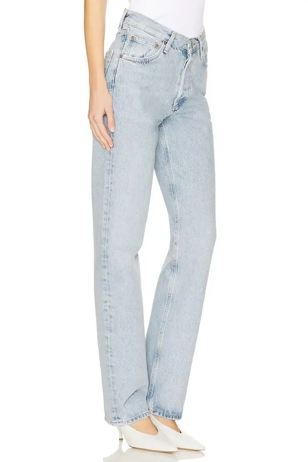 AGOLDE High Rise Straight Leg Jeans - Blue