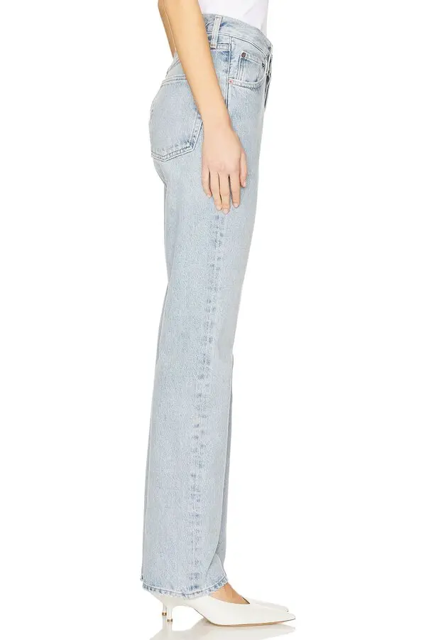 AGOLDE High Rise Straight Leg Jeans - Blue
