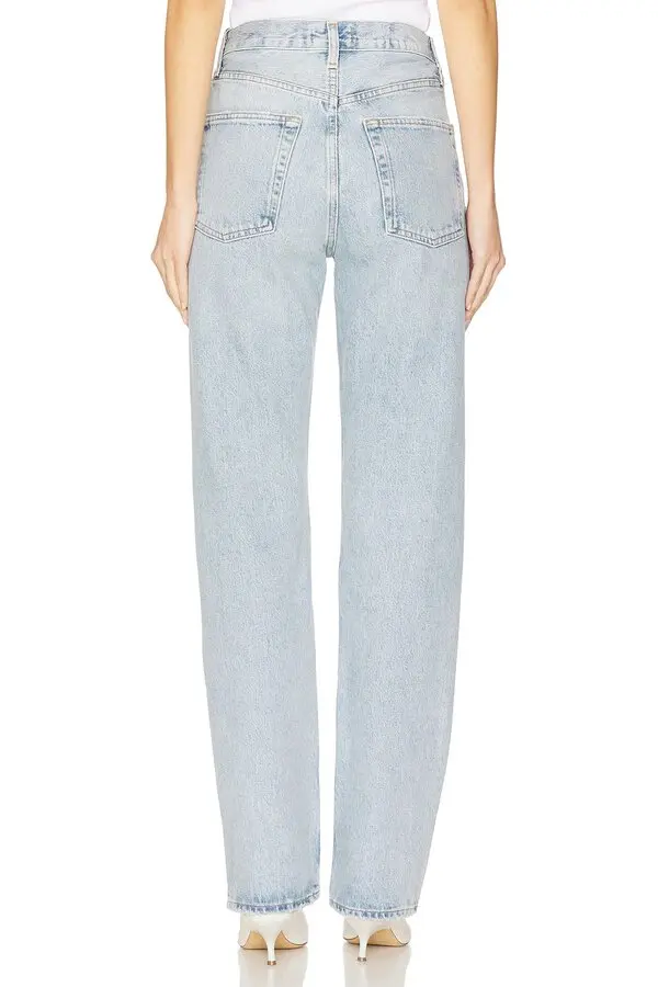 AGOLDE High Rise Straight Leg Jeans - Blue