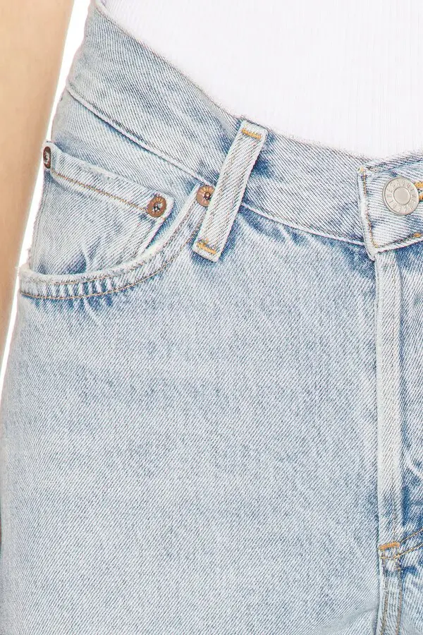 AGOLDE High Rise Straight Leg Jeans - Blue