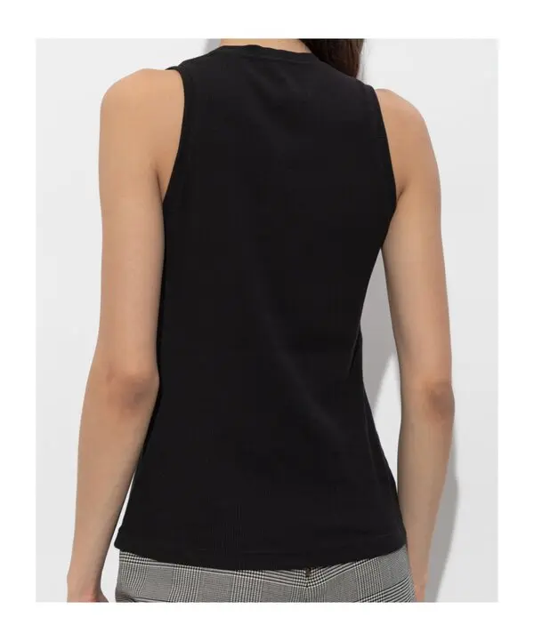 Balmain Embroidered Logo Tank Top