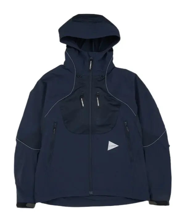 AND WANDER Hooded Zip-up Jacket With Multiple Pockets