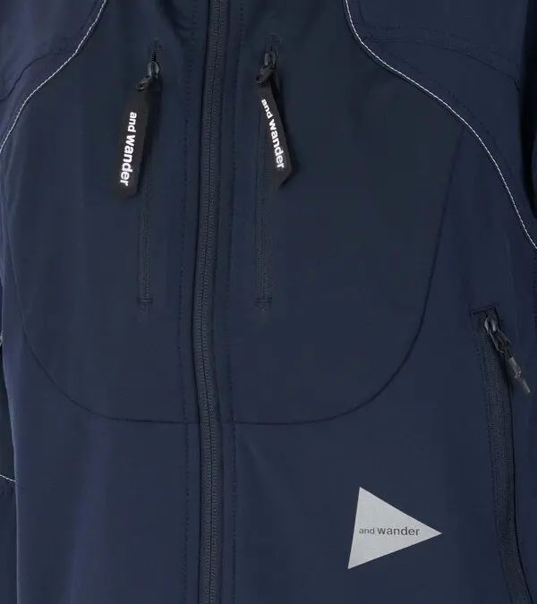 AND WANDER Hooded Zip-up Jacket With Multiple Pockets
