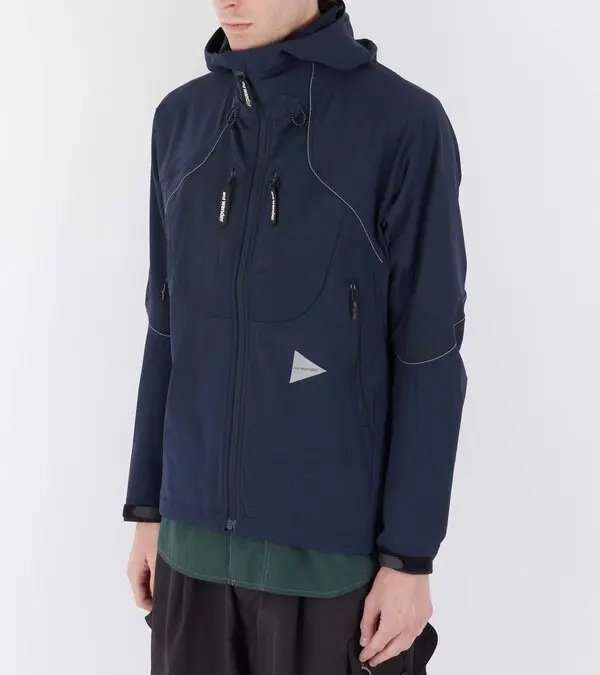 AND WANDER Hooded Zip-up Jacket With Multiple Pockets