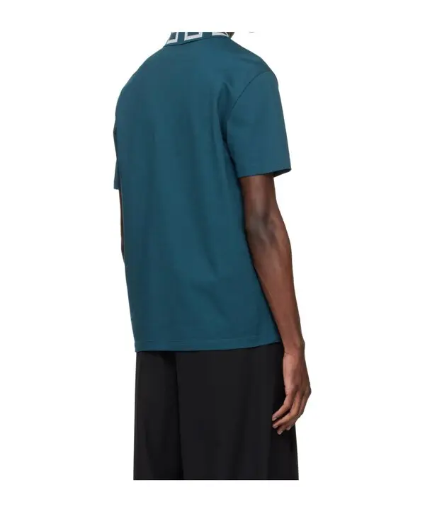 Versace Embroidered Cotton Pique Polo