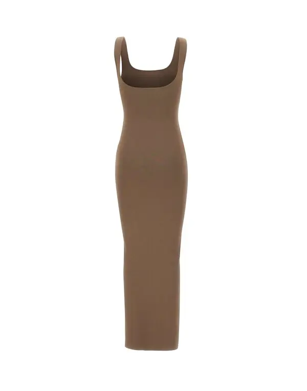 ENTIRE STUDIOS Square-neck Knitted Midi Dress