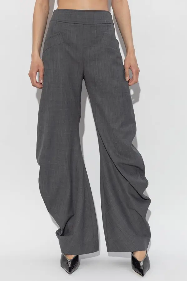 GANNI Draped Wide-leg Trousers