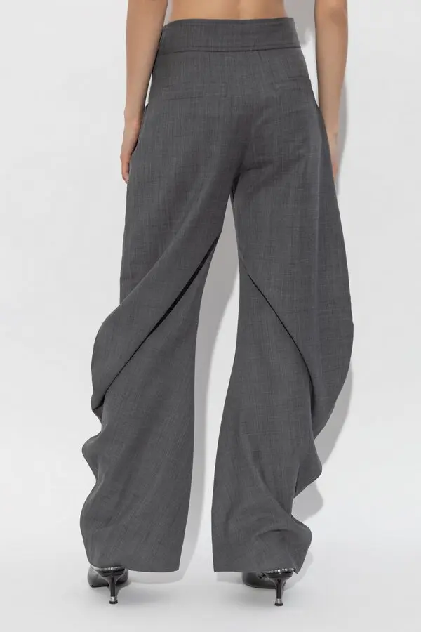 GANNI Draped Wide-leg Trousers