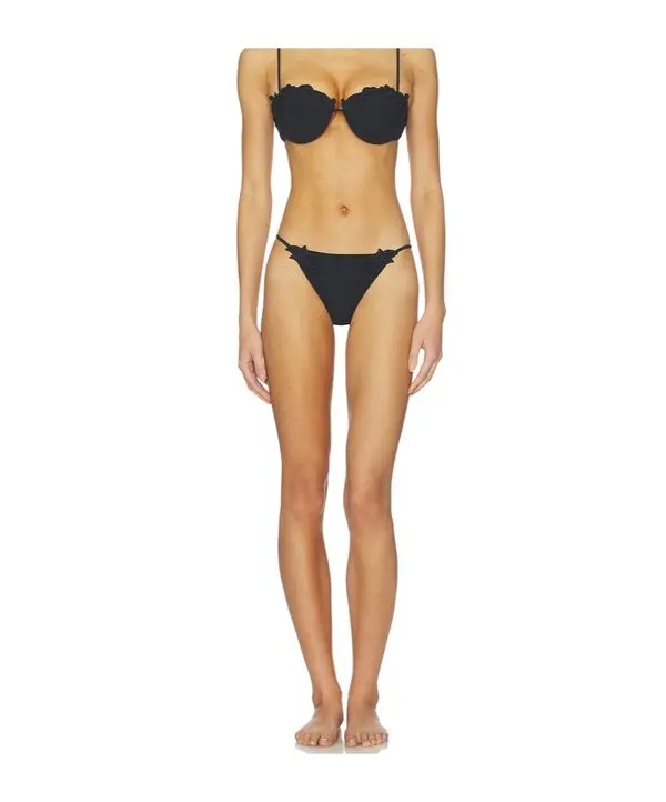 Cult Gaia Greta Flower-embroidered Bikini Bottoms