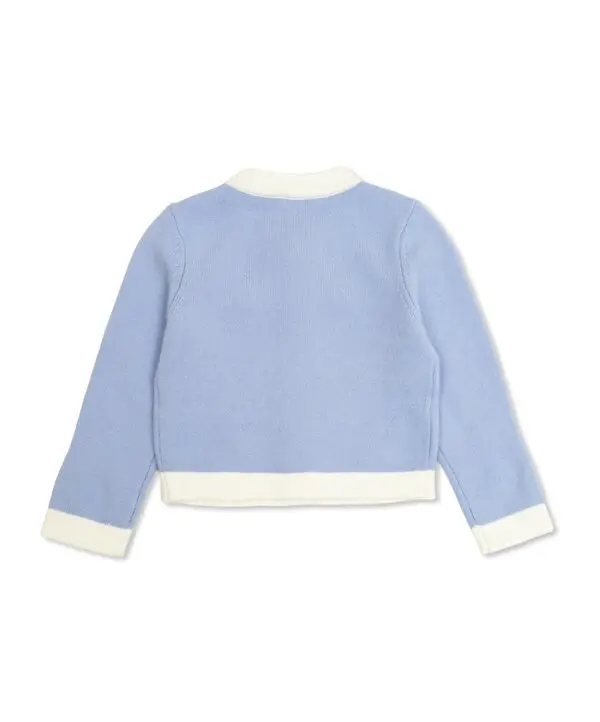 SELF-PORTRAIT Long-sleeved Knitted Cardigan With Floral Embellishments