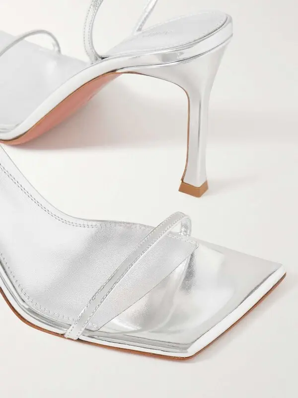 Amina Muaddi Maya High-heeled Sandals - Silver