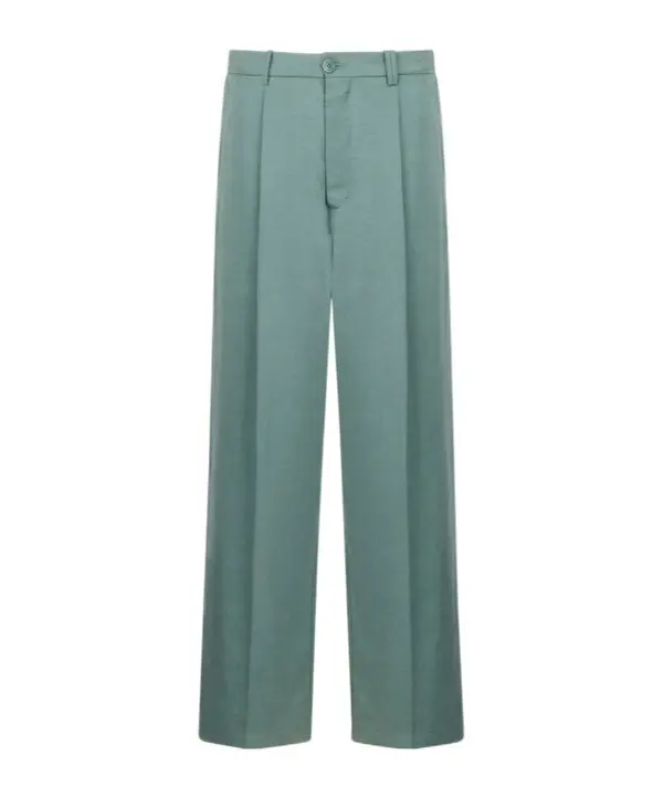 Marni Wide-leg Satin Trousers - Green