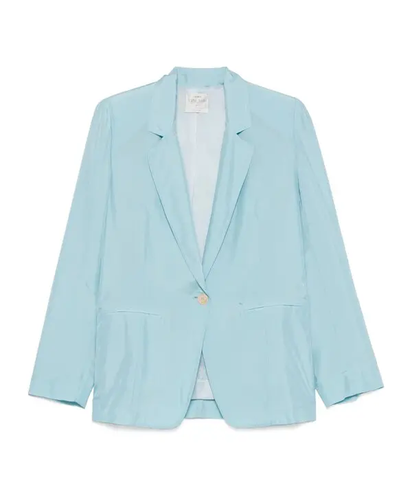 FORTE_FORTE Silk Blazer - Blue