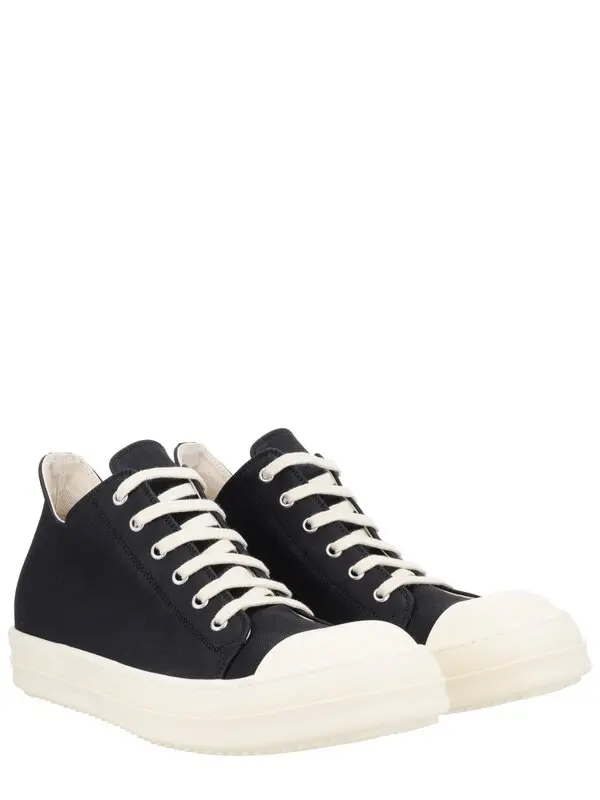 Rick Owens Canvas Lace-up Low-top Sneakers