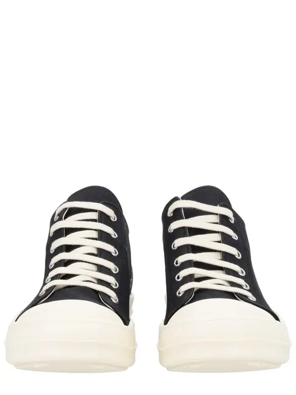 Rick Owens Canvas Lace-up Low-top Sneakers