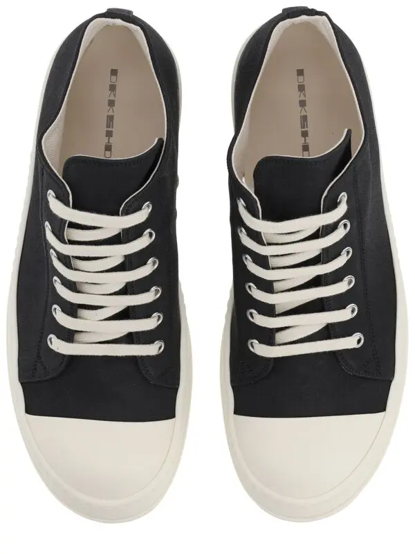 Rick Owens Canvas Lace-up Low-top Sneakers