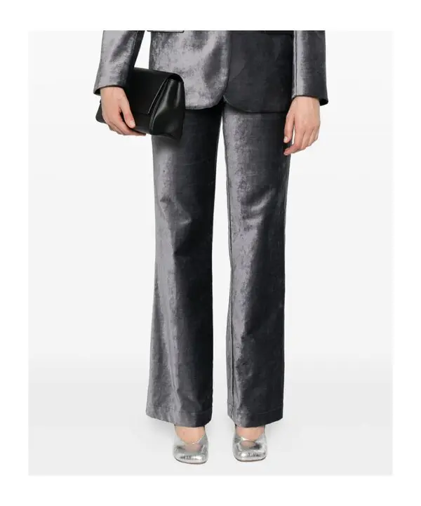 FORTE_FORTE Velvet Trousers With Belt Loops