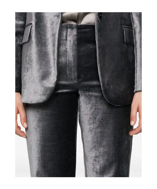FORTE_FORTE Velvet Trousers With Belt Loops