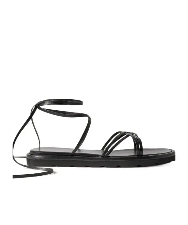 GIANVITO ROSSI Knot-decorated Leather Sandals