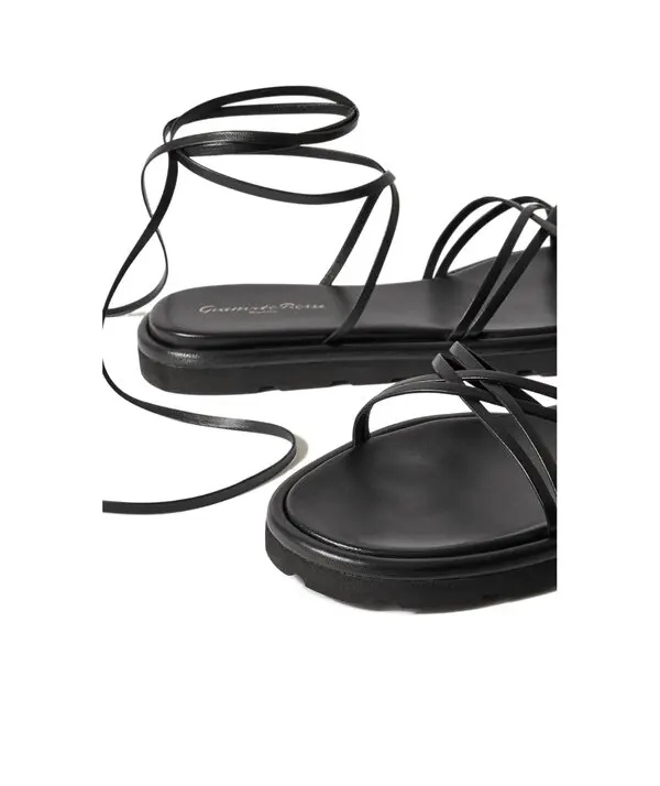 GIANVITO ROSSI Knot-decorated Leather Sandals