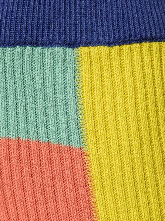 THE ELDER STATESMAN Color Block Flared Cotton Pants