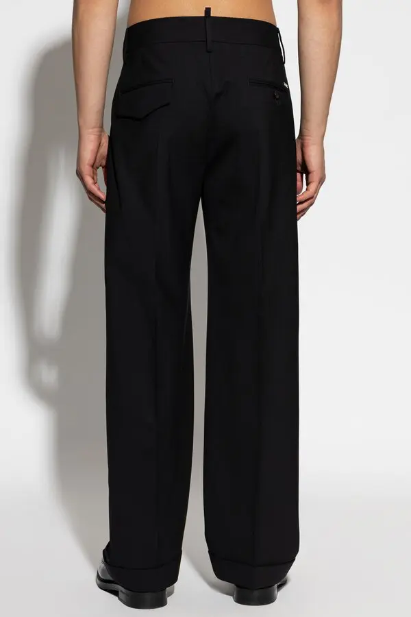 Dsquared2 Tailored Pleated Trousers - Black