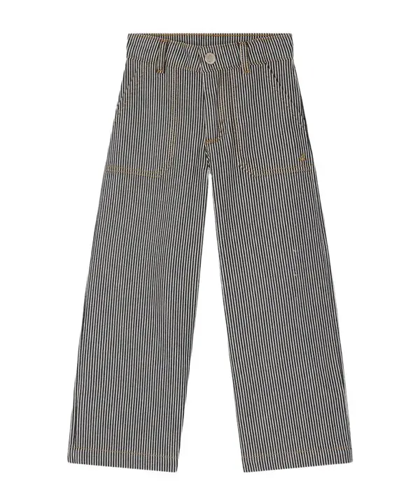Bonpoint Striped Casual Pants With Belt Loops