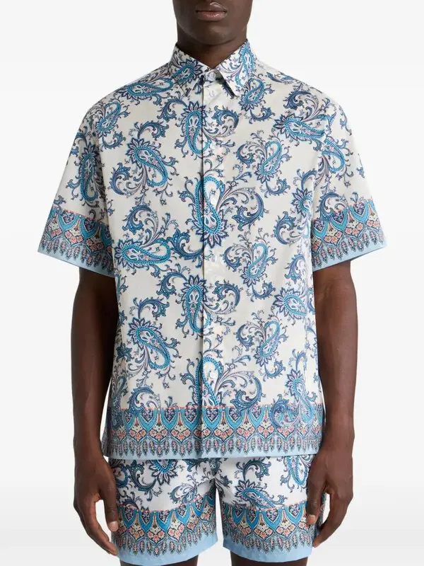 Etro Floral Paisley Printed Oversized Shirt