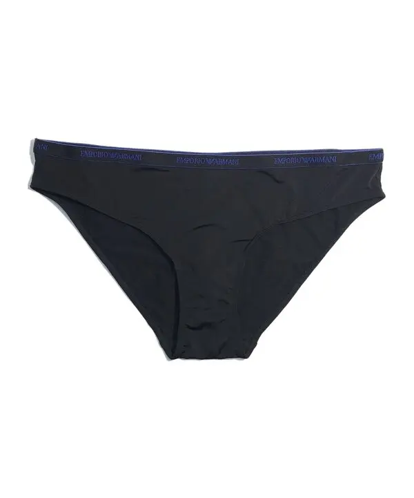 Emporio Armani Logo Printed Briefs Pants - Black