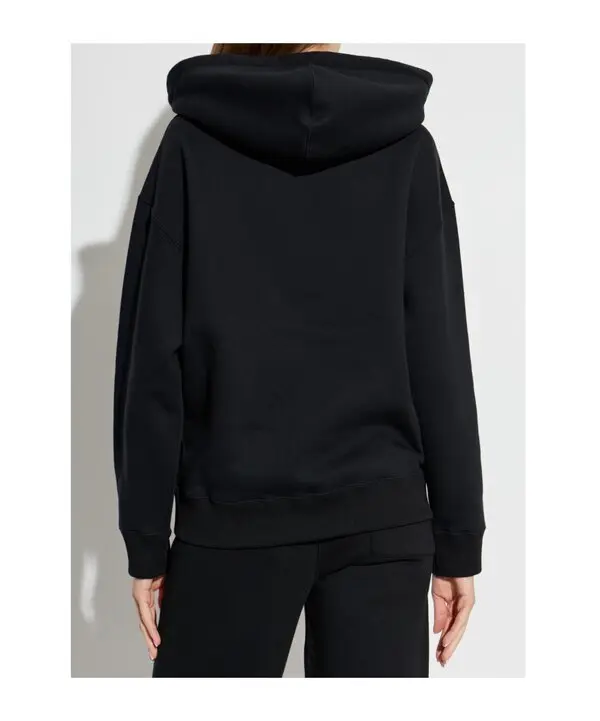 JIL SANDER Logo Print Hoodie - Black