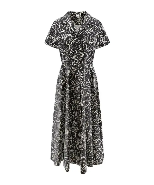Aspesi Printed Short Sleeve Shirt Dress