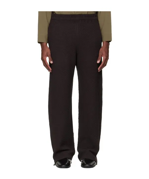 Issey Miyake Knit Casual Pants - Brown
