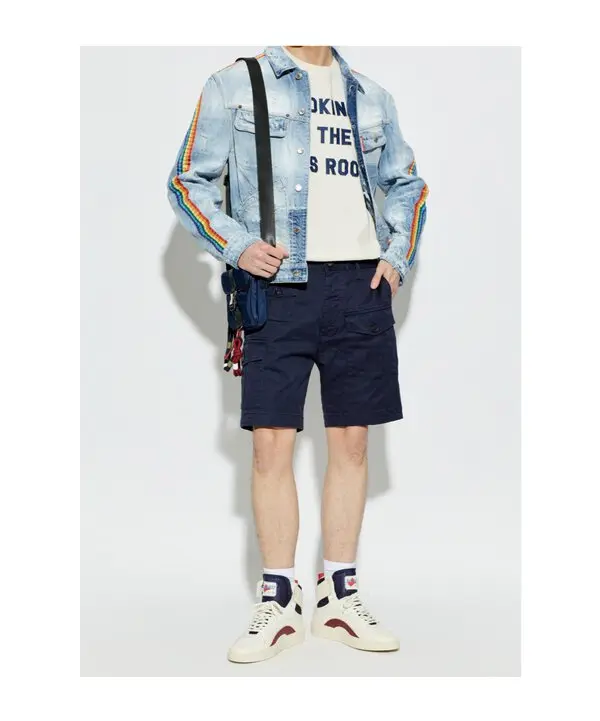 Dsquared2 Embroidered Distressed Denim Jacket