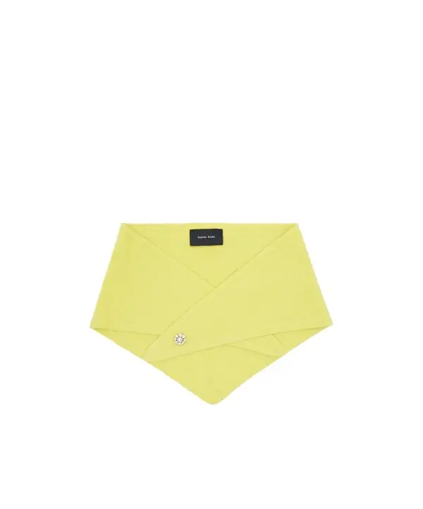 Simone Rocha Embellished Cashmere Scarf - Yellow