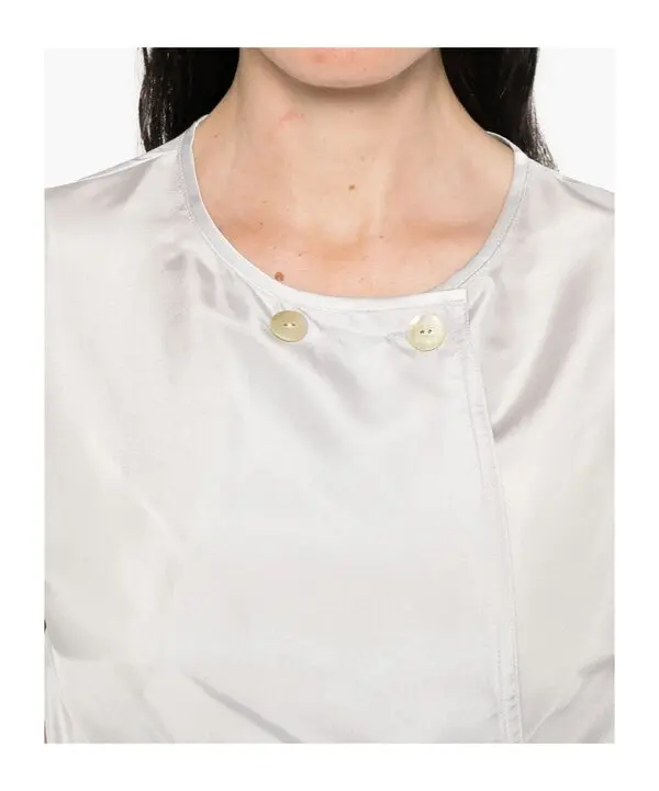 FORTE_FORTE Sleeveless Wrap Top With Mother-of-pearl Buttons