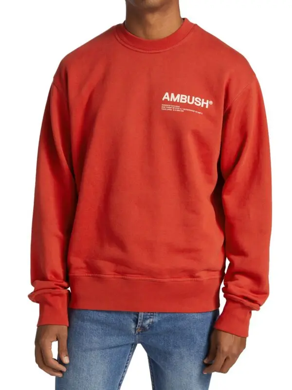 AMBUSH Logo Print Relaxed Crewneck Sweatshirt
