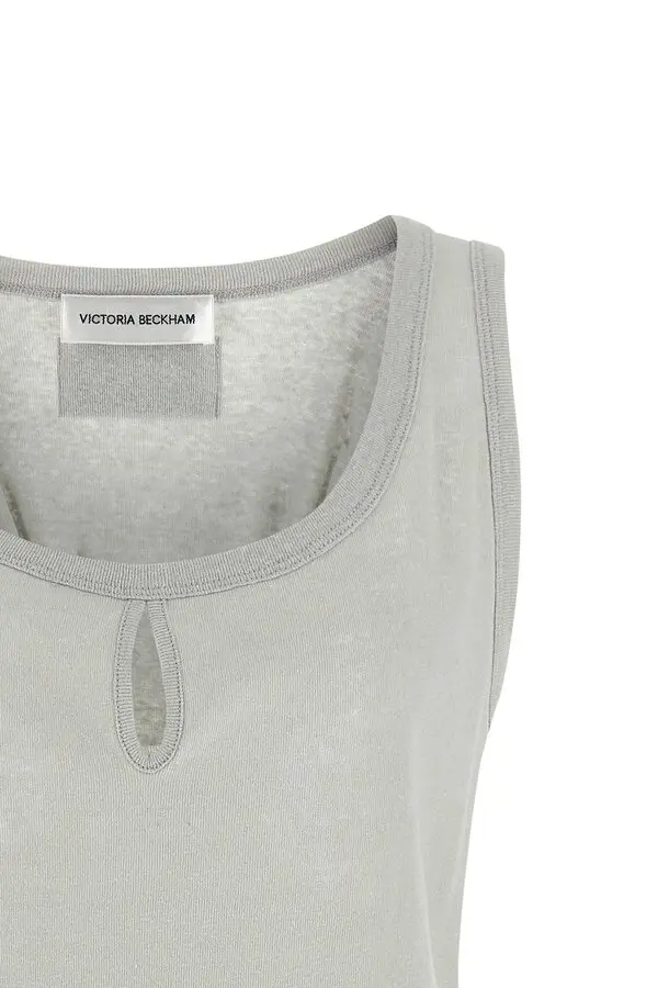 Victoria Beckham Split Tank Top With Teardrop Cut-out