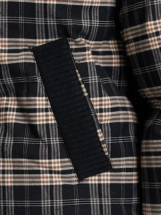 Varley Plaid Cotton Zip-up Coat