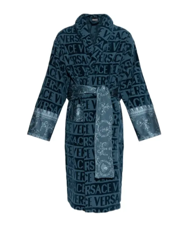 Versace I Heart Baroque' Bathrobe - Blue
