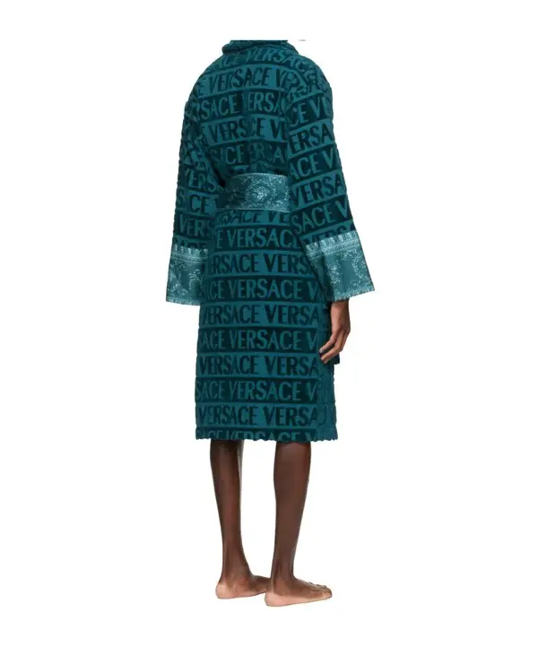 Versace I Heart Baroque' Bathrobe - Blue