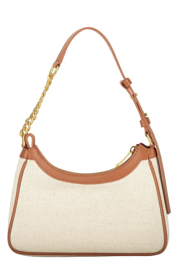 Balmain Logo Canvas Shoulder Bag - Brown