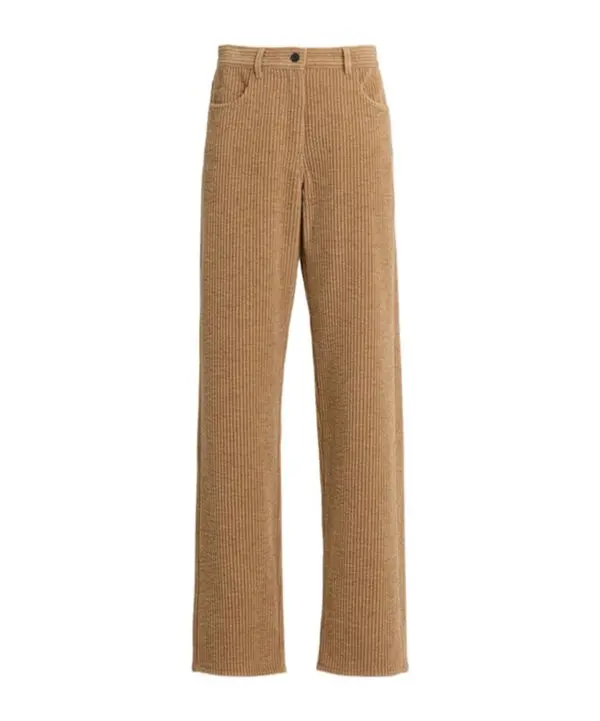 THE ROW Clair Wide Leg Wool Blend Pants - Brown